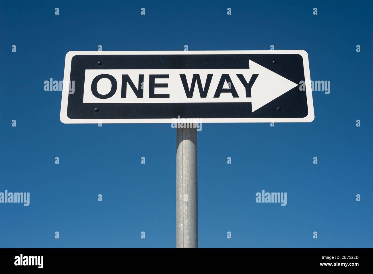 28.09.2019, Sydney, New South Wales, Australia - One-way street sign ...