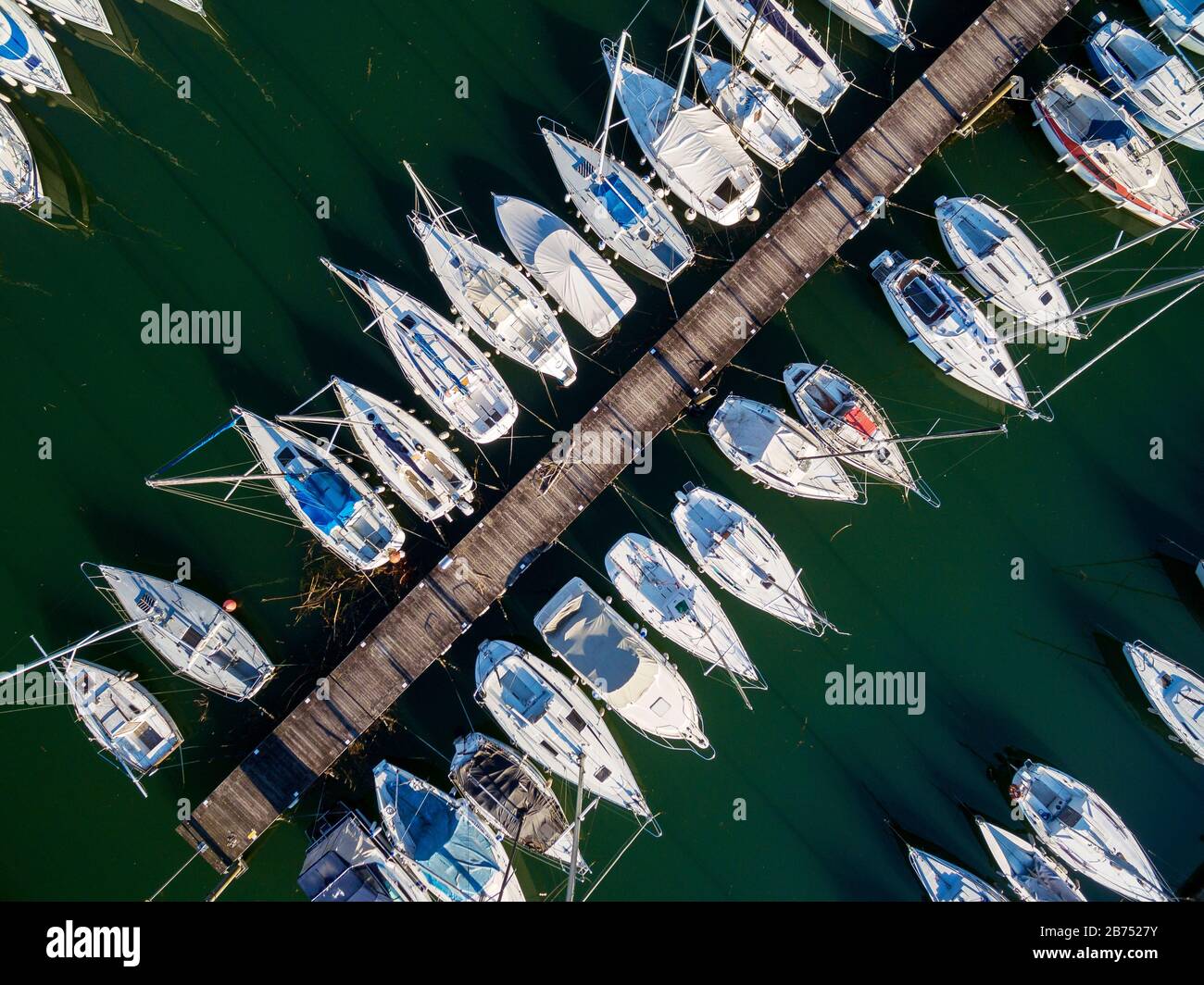 Aerial view white sailboats yachts hi-res stock photography and images ...