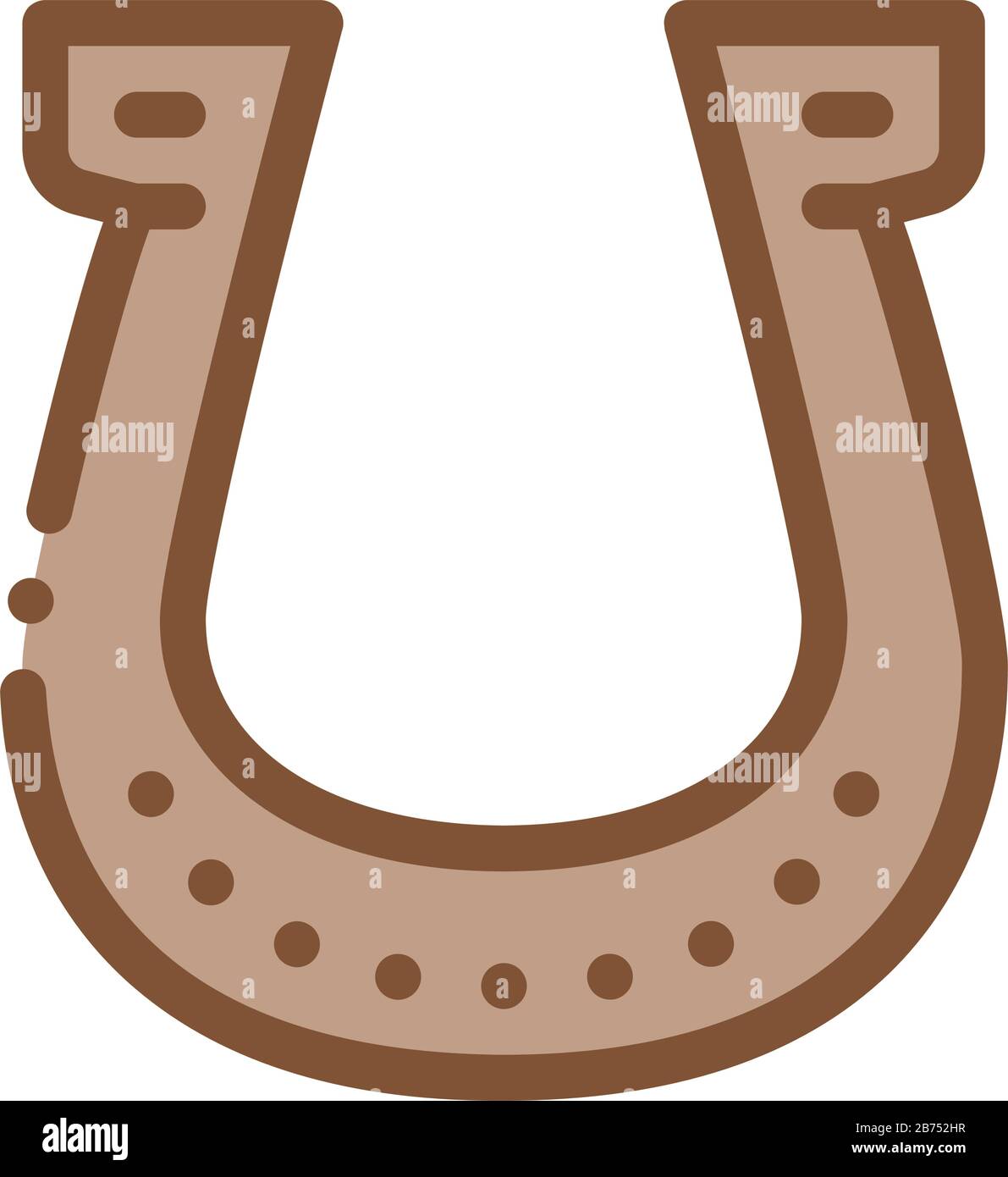 Horseshoe Icon Vector Outline Illustration Stock Vector Image & Art - Alamy
