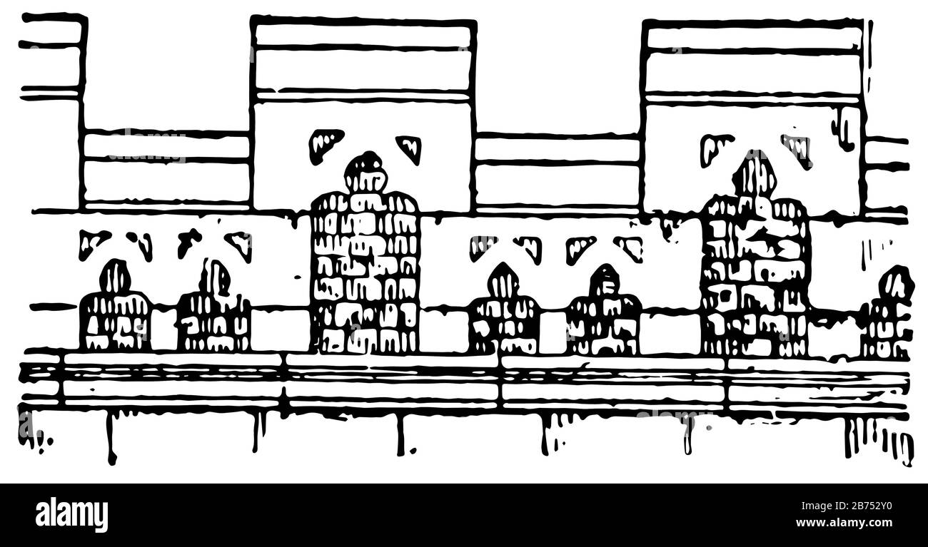 Wall crenellations Cut Out Stock Images & Pictures - Alamy