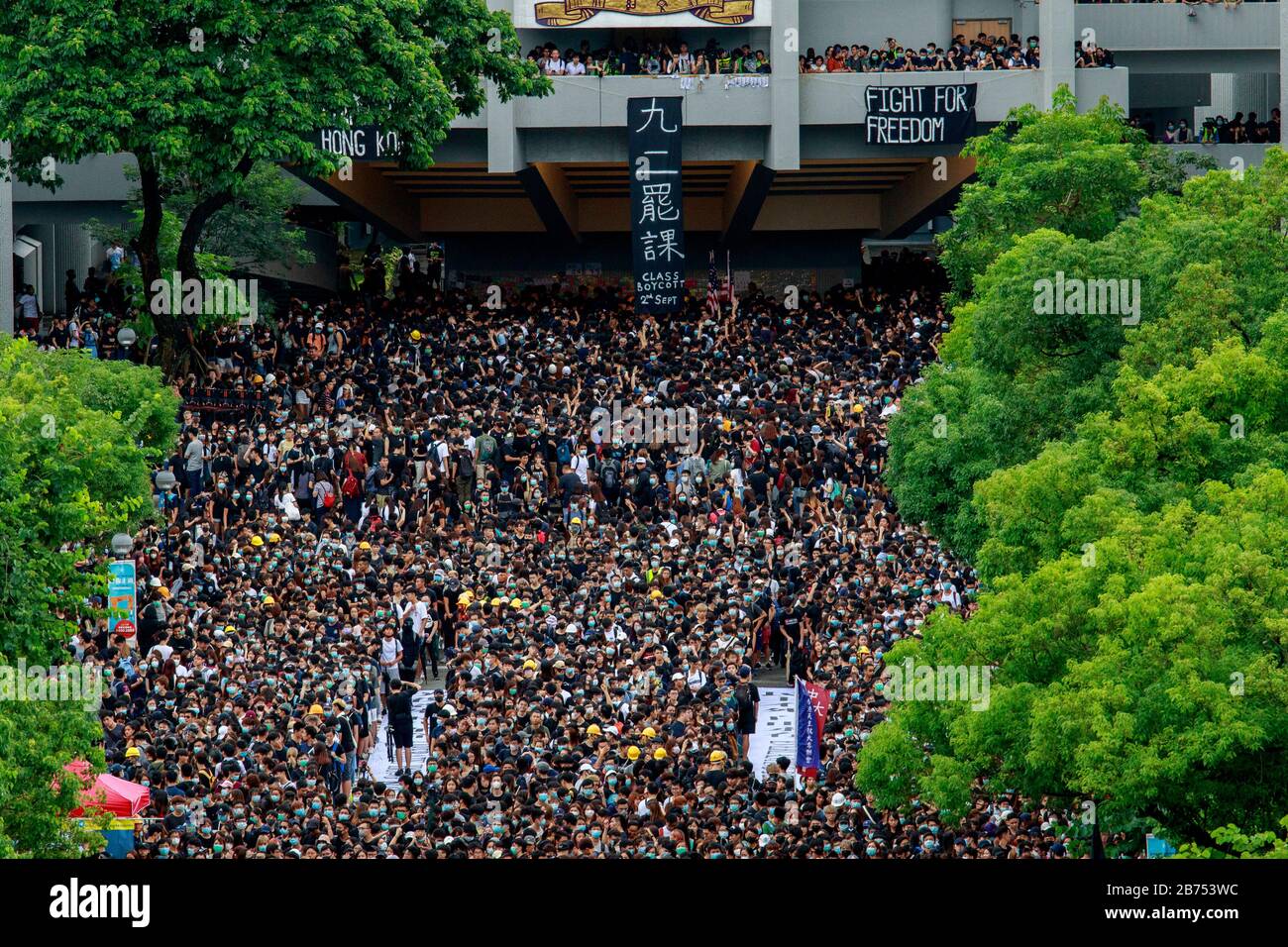 Thousands of students attend a students strike in Chinese University of ...