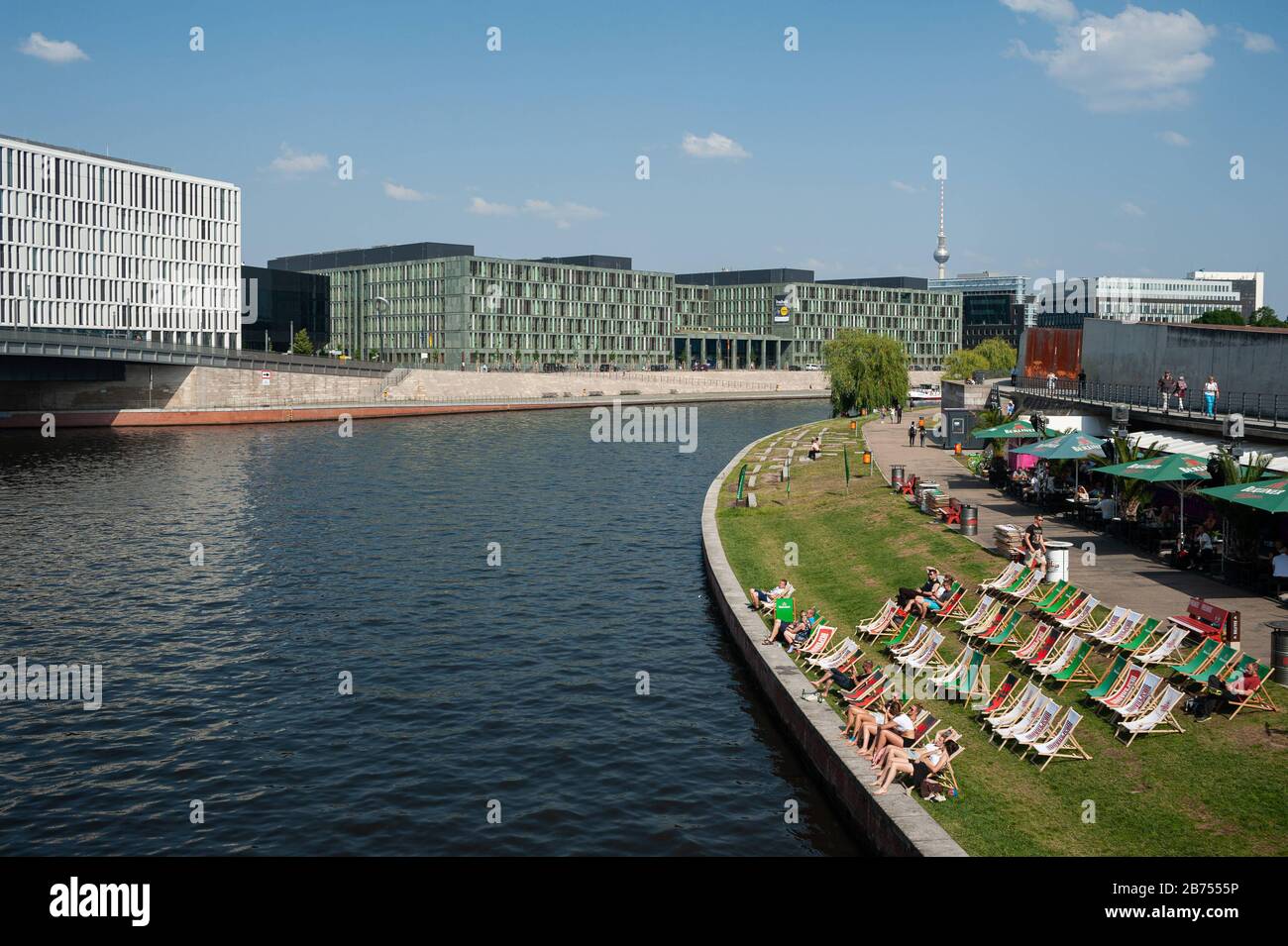 12.06.2019, Berlin, Germany, Europe - Beach bar Capital Beach at the ...