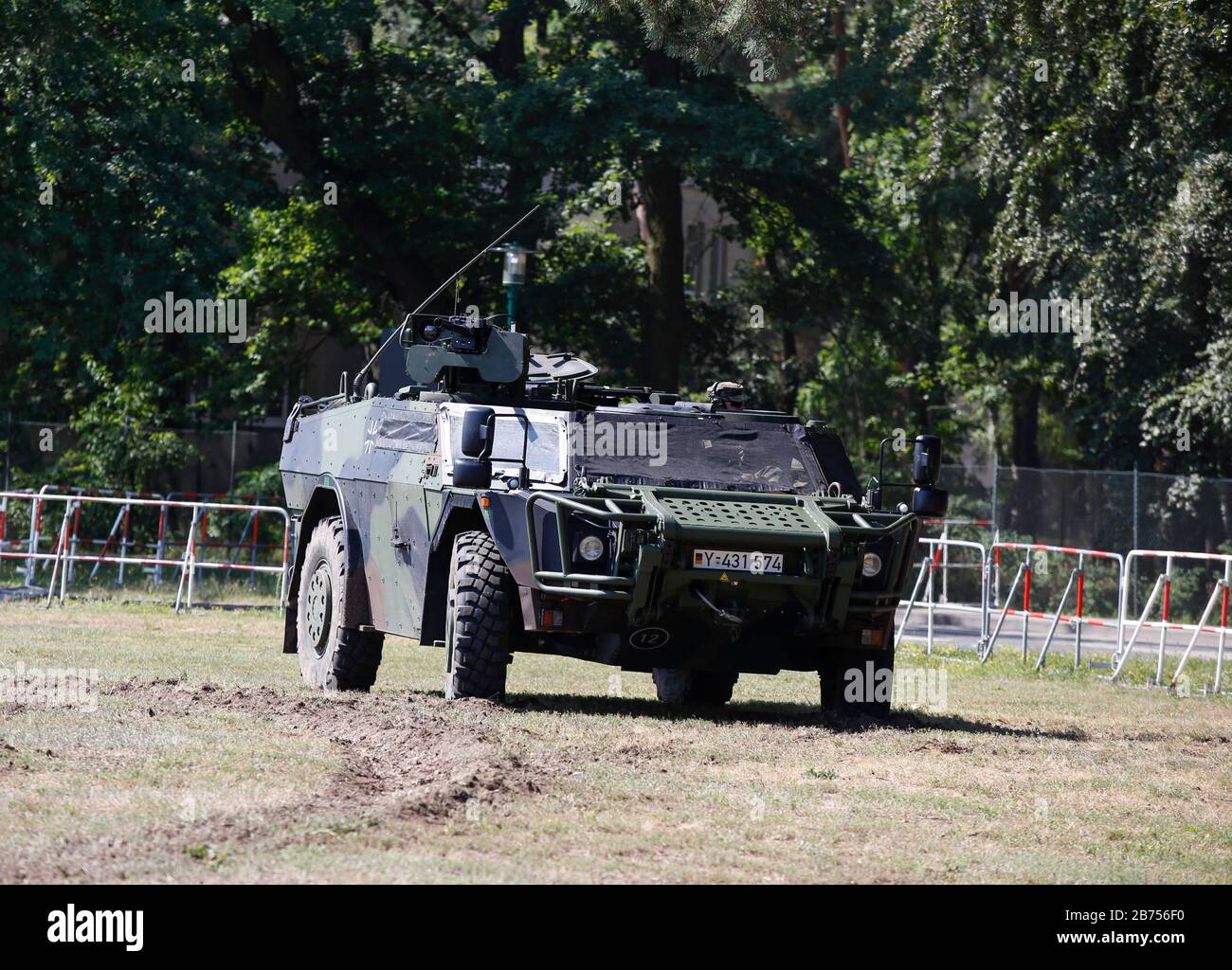 Fennek Panzerspaehwagen during a demonstration at the Julius Leber Barracks, Berlin. The Fennek ...