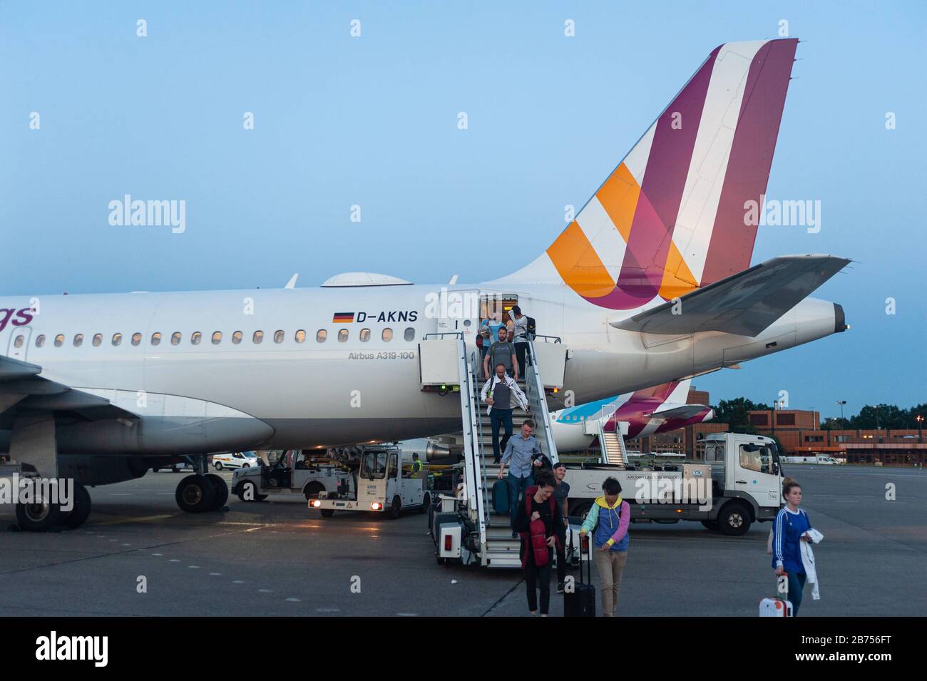 23.06.2019, Berlin, Germany, Europe - Passengers disembarking from a ...