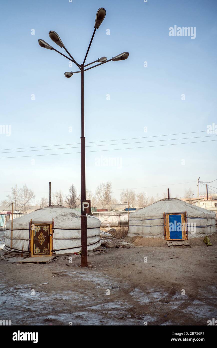 Yurt district in Ulan Bator. [automated translation] Stock Photo - Alamy