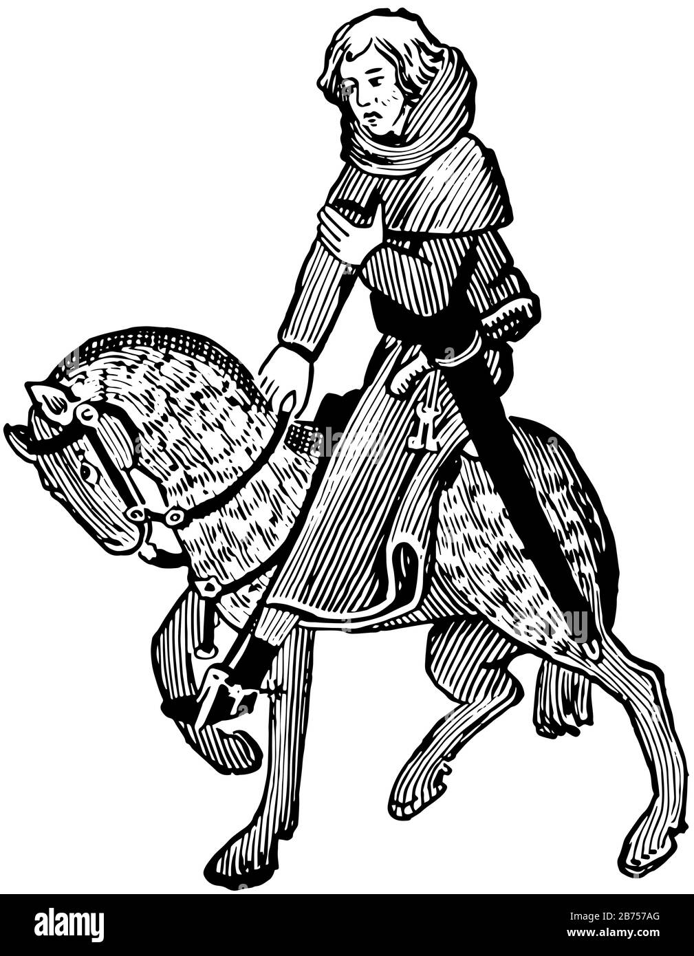 The Steward, this picture shows The Steward riding on horse, vintage ...