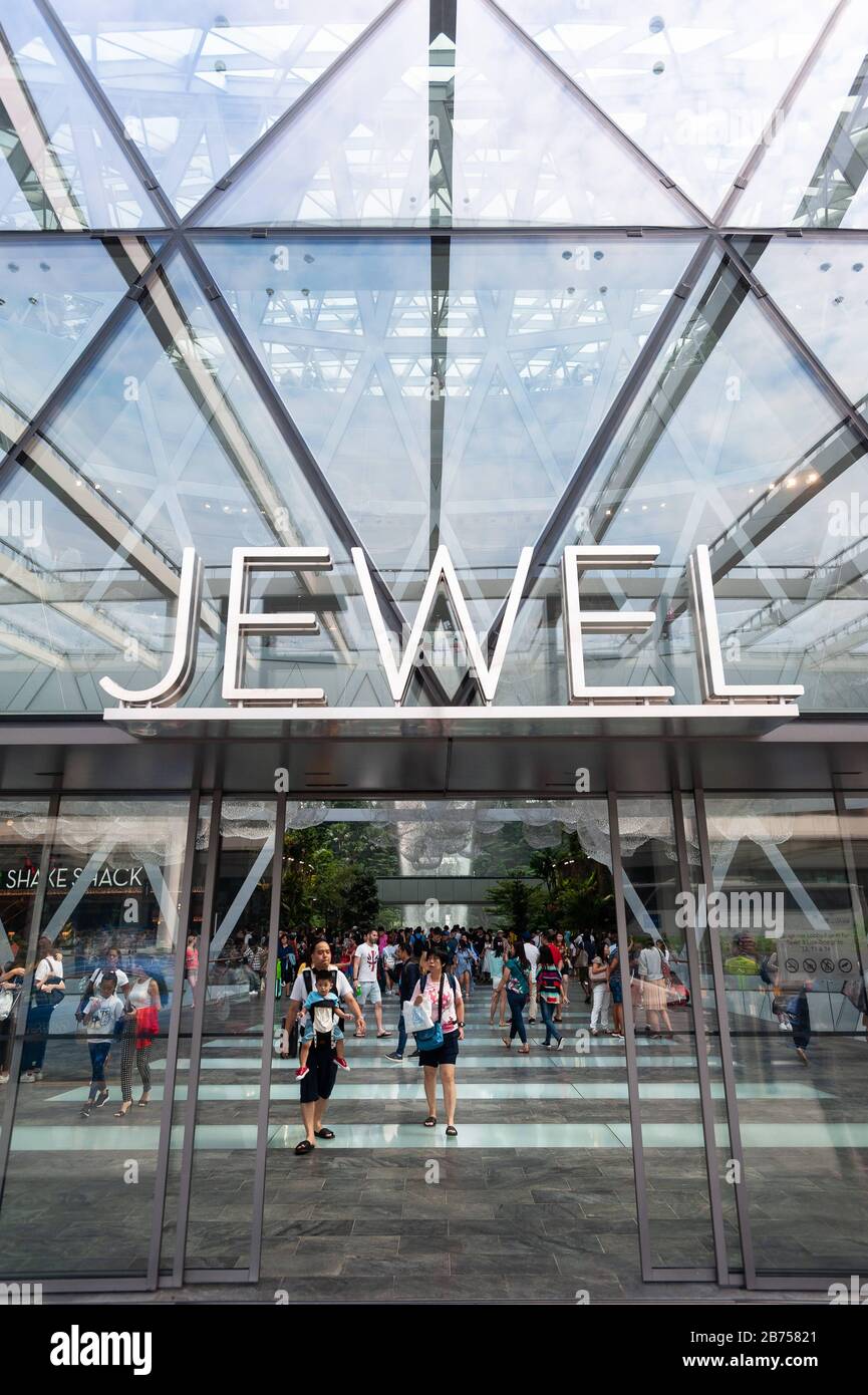 28.04.2019, Singapore, Republic of Singapore, Asia - entrance to the ...
