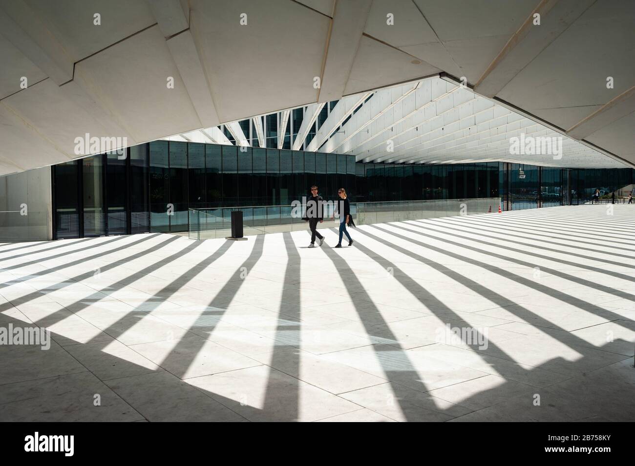 11.06.2018, Lisbon, Portugal, Europe - Courtyard of the EDP ...