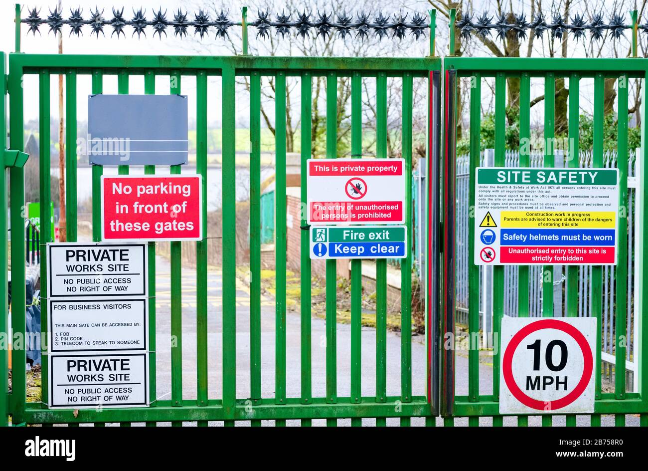 Safety starts here and health safety construction board notice sign ...