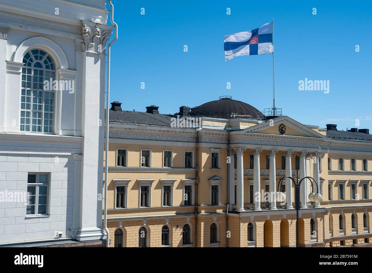23.06.2018, Helsinki, Finland, Europe - View of the Government Palace ...