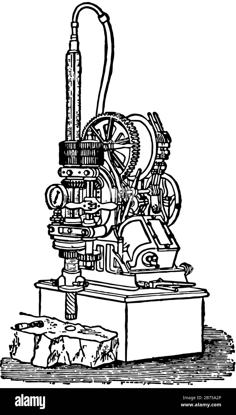 This illustration represents Drill which is used for boring holes in ...