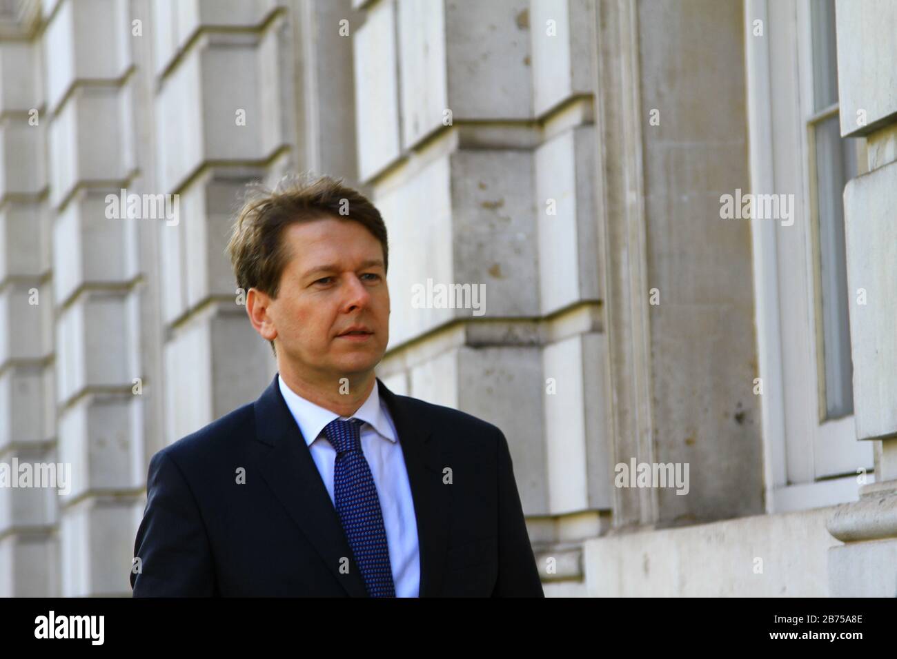 ROBIN WALKER MP AND MEMBER OF THE CONSERVATIVE PARTY GOVERNMENT ARRIVES ...