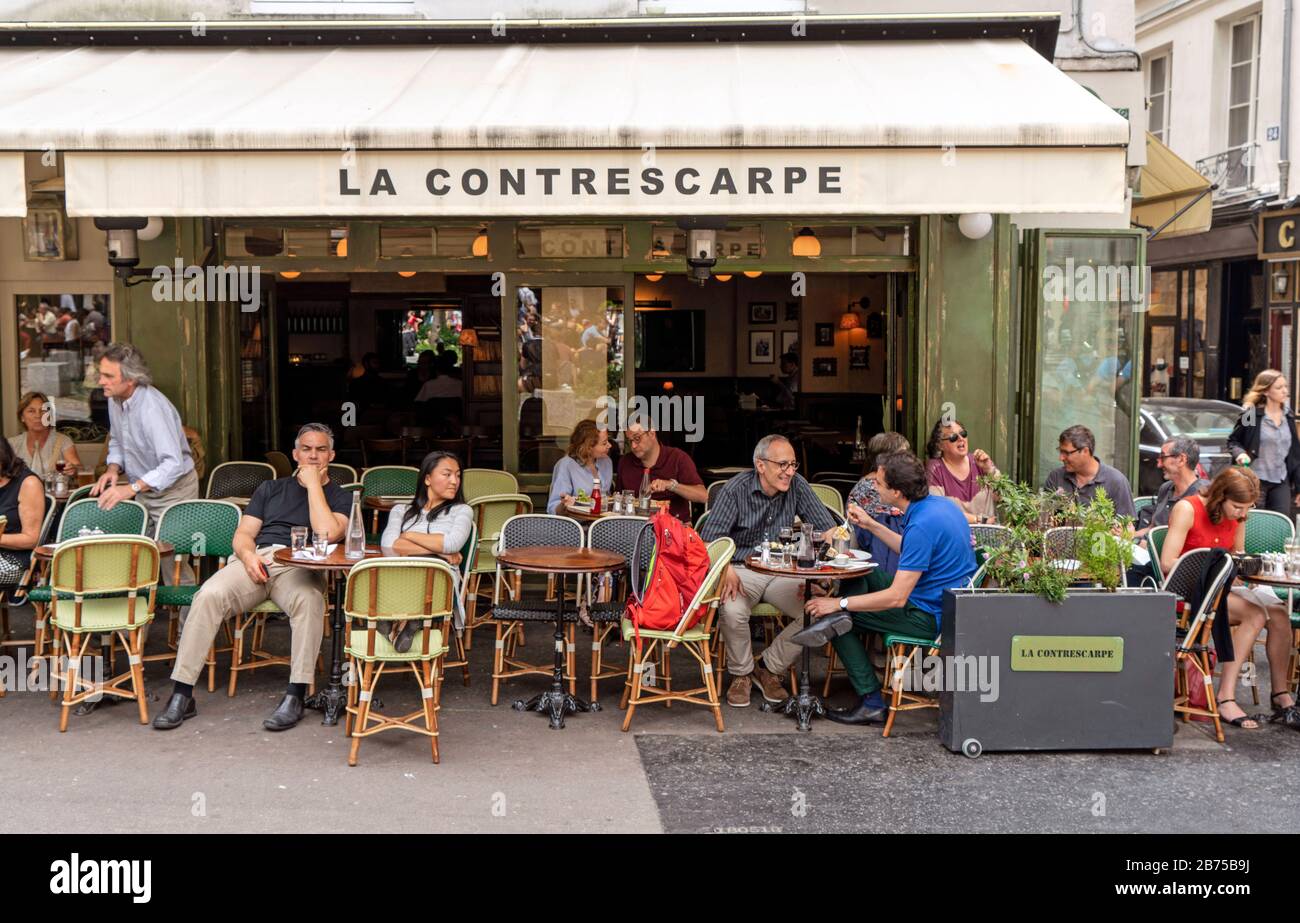 Place De La Contrescarpe Paris High Resolution Stock Photography and ...