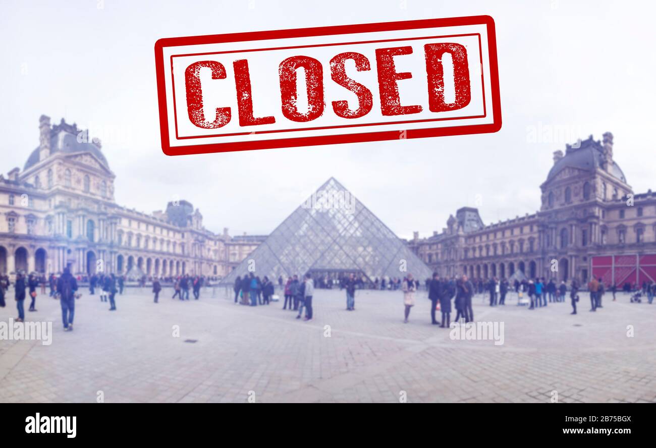 Louvre Museum closed by a ministerial decree in order to counter the ...