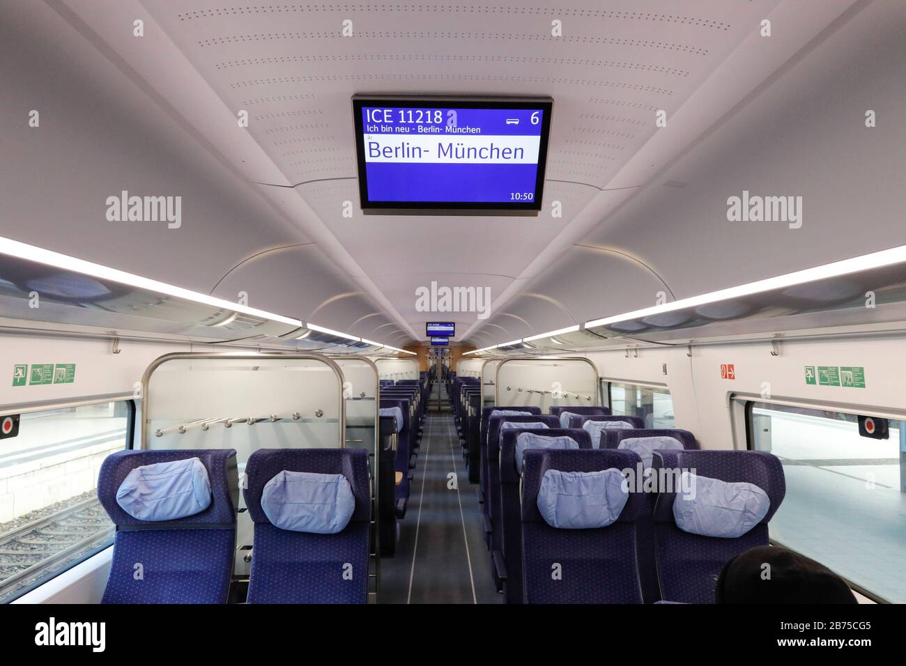 View into a 2nd class compartment of the ICE 4. From December 2018 on ...