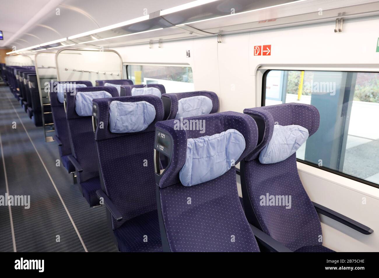View into a 2nd class compartment of the ICE 4. From December 2018 on ...