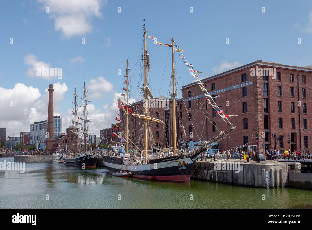The tall ships Pelican of London and Morgenster berthed in Canning Half ...