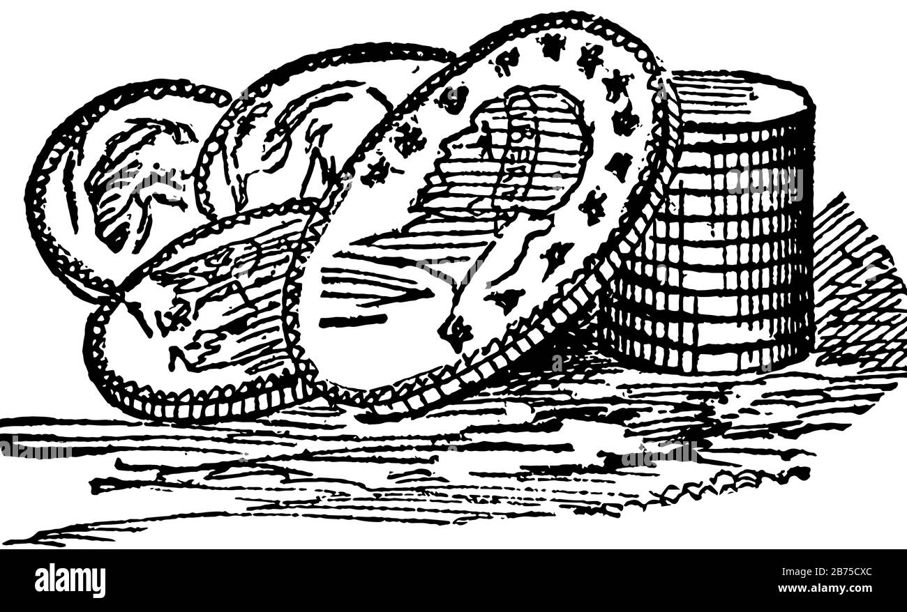 This illustration represents Coin which is a piece of metal, vintage ...