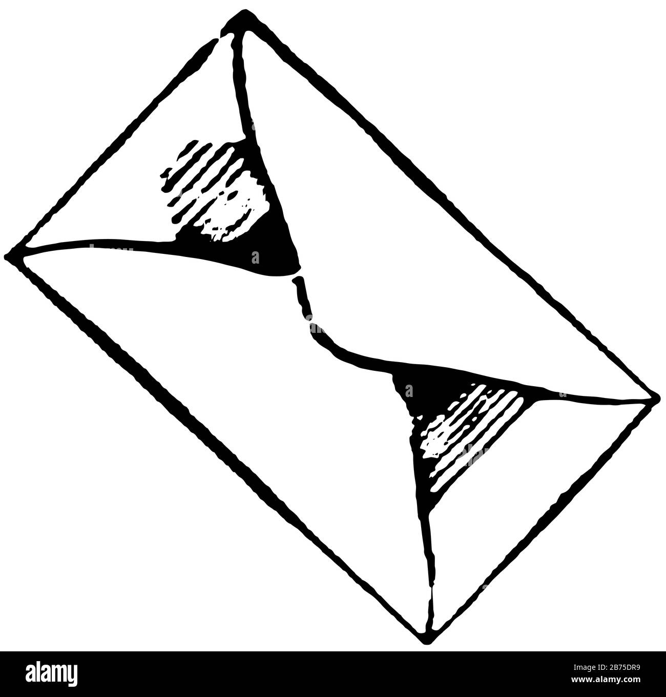 Envelope or wrapper of a document, letter, flat paper container ...