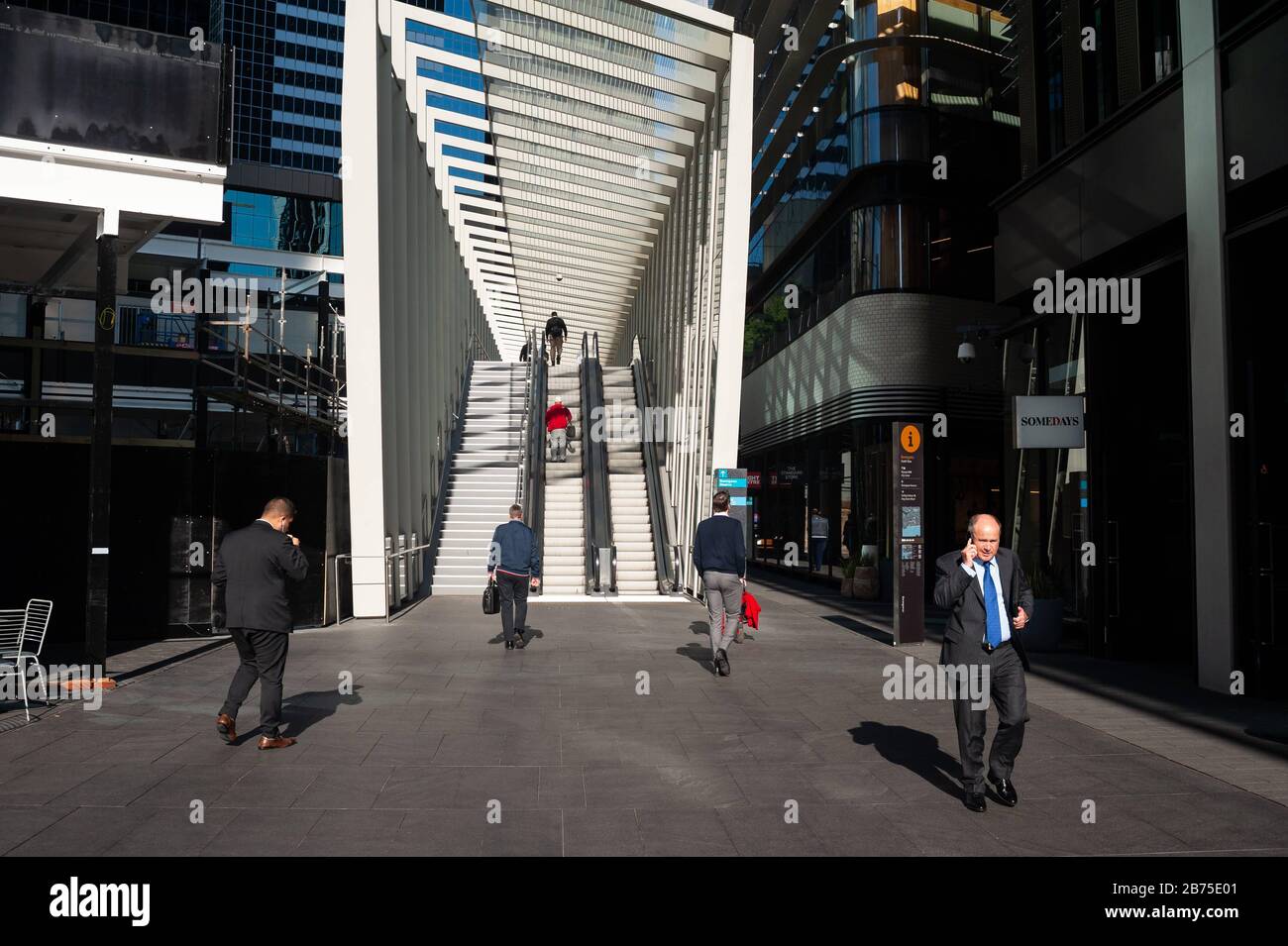 Bridge connection office building and leisure centre hi-res stock ...