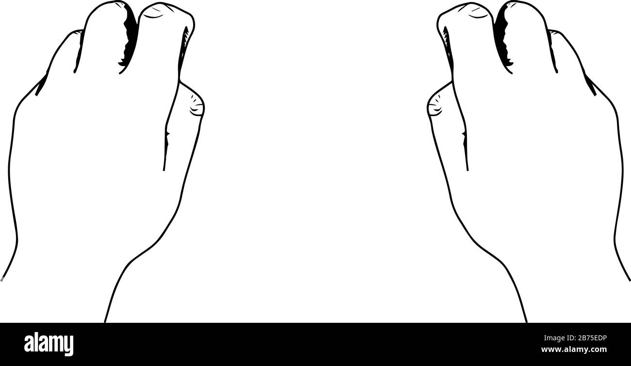 European Style Counting Hands depicting 0 in European Style, vintage ...