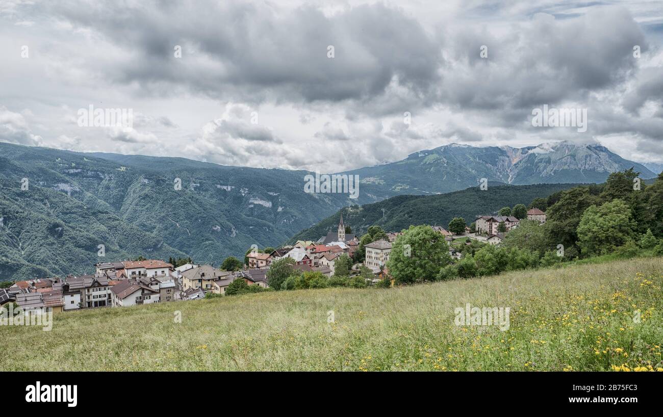 View of Lusern, a village in northern Italian Trentino, where an ...