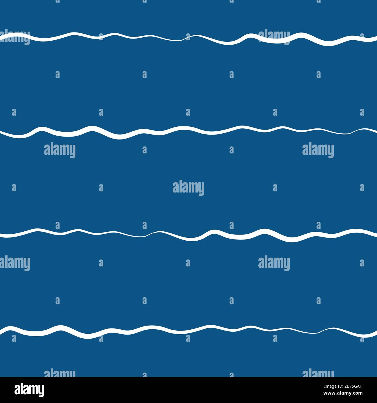 Wavy lines seamless vector pattern background. Thin hand drawn uneven ...