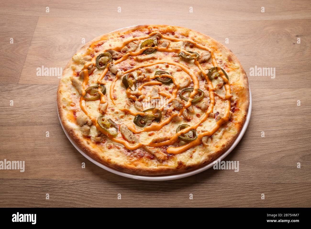 pizza with pepper and cheese souse vegetables Stock Photo - Alamy