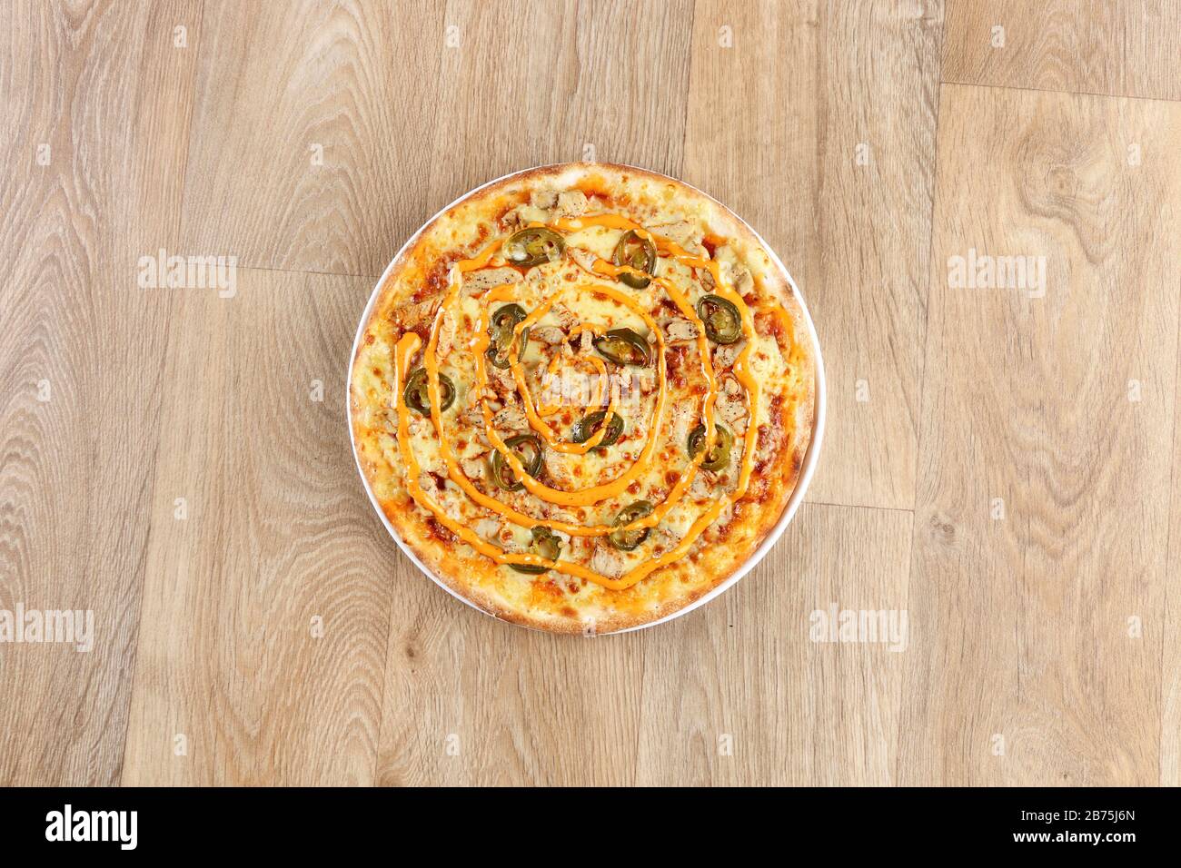 pizza with pepper and cheese souse vegetables Stock Photo - Alamy