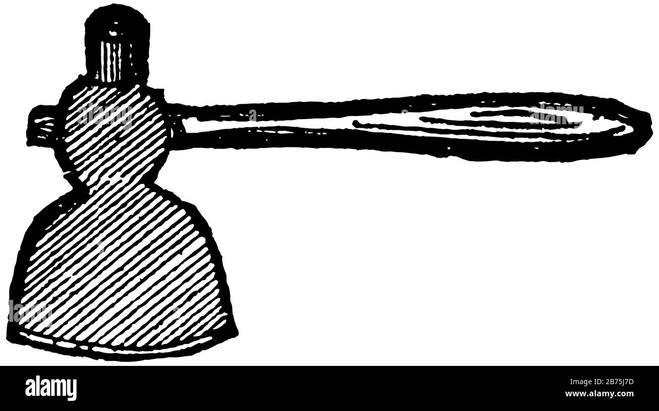 This illustration represents Hatchet which is a short handle to be used ...