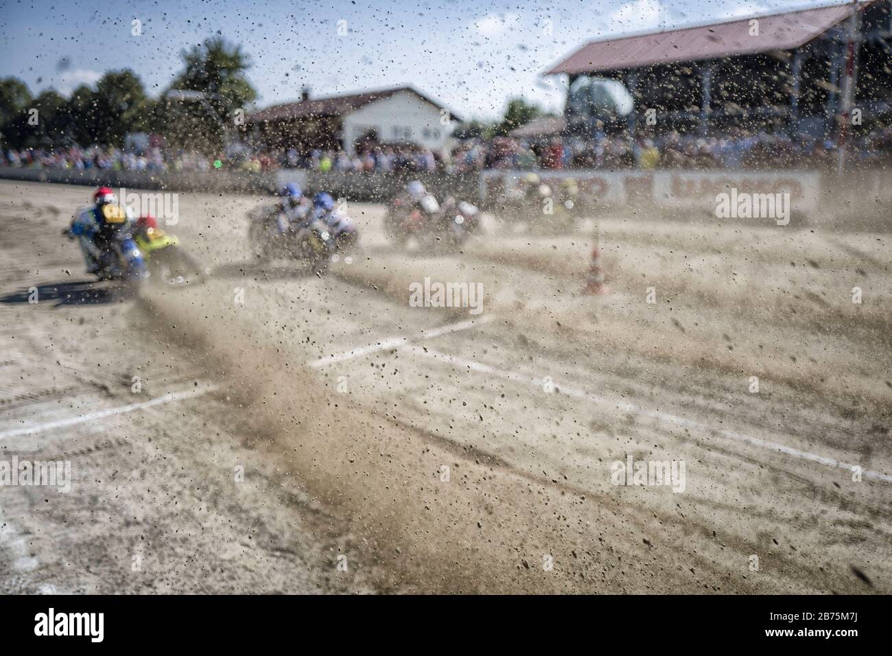 German championship in carriage driving on the sandy track in ...