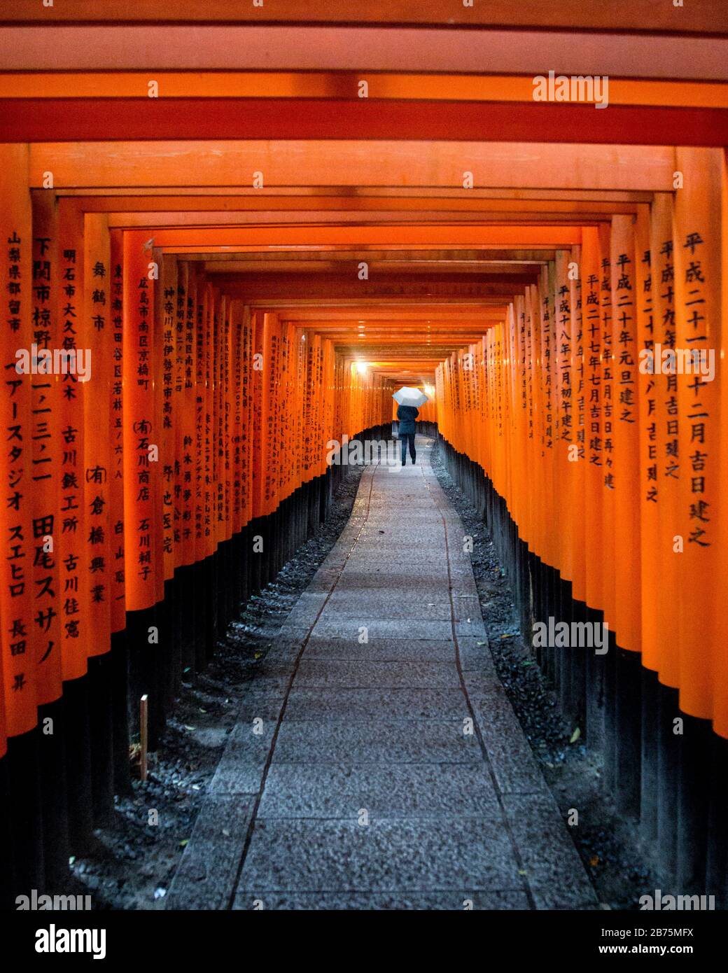 Walking Through Japanese Shrine Stock Photo - Alamy
