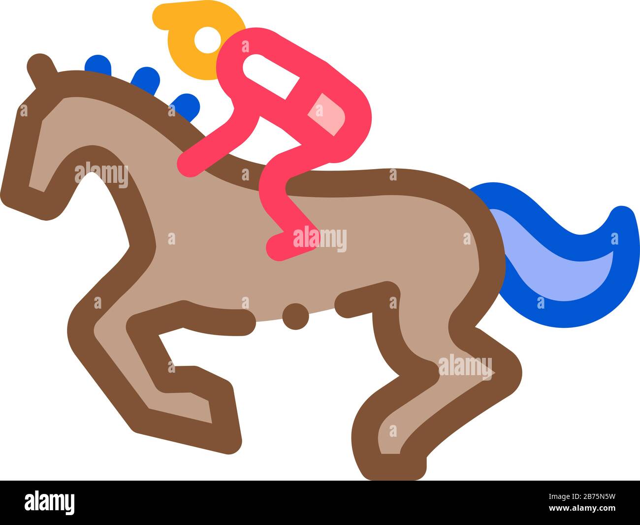 Running Horse Icon Vector Outline Illustration Stock Vector Image & Art ...