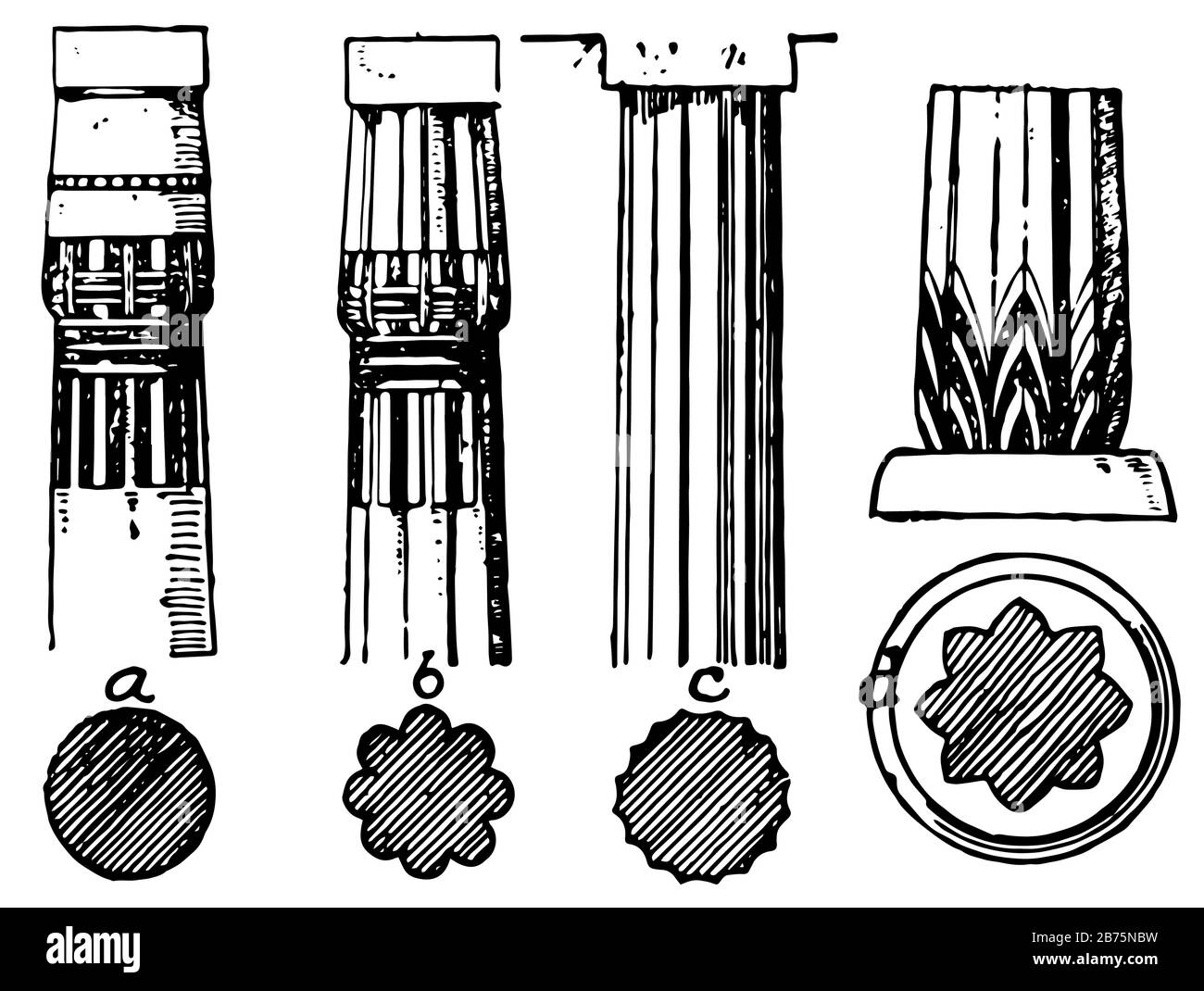 Doric column drawing Stock Vector Images - Alamy