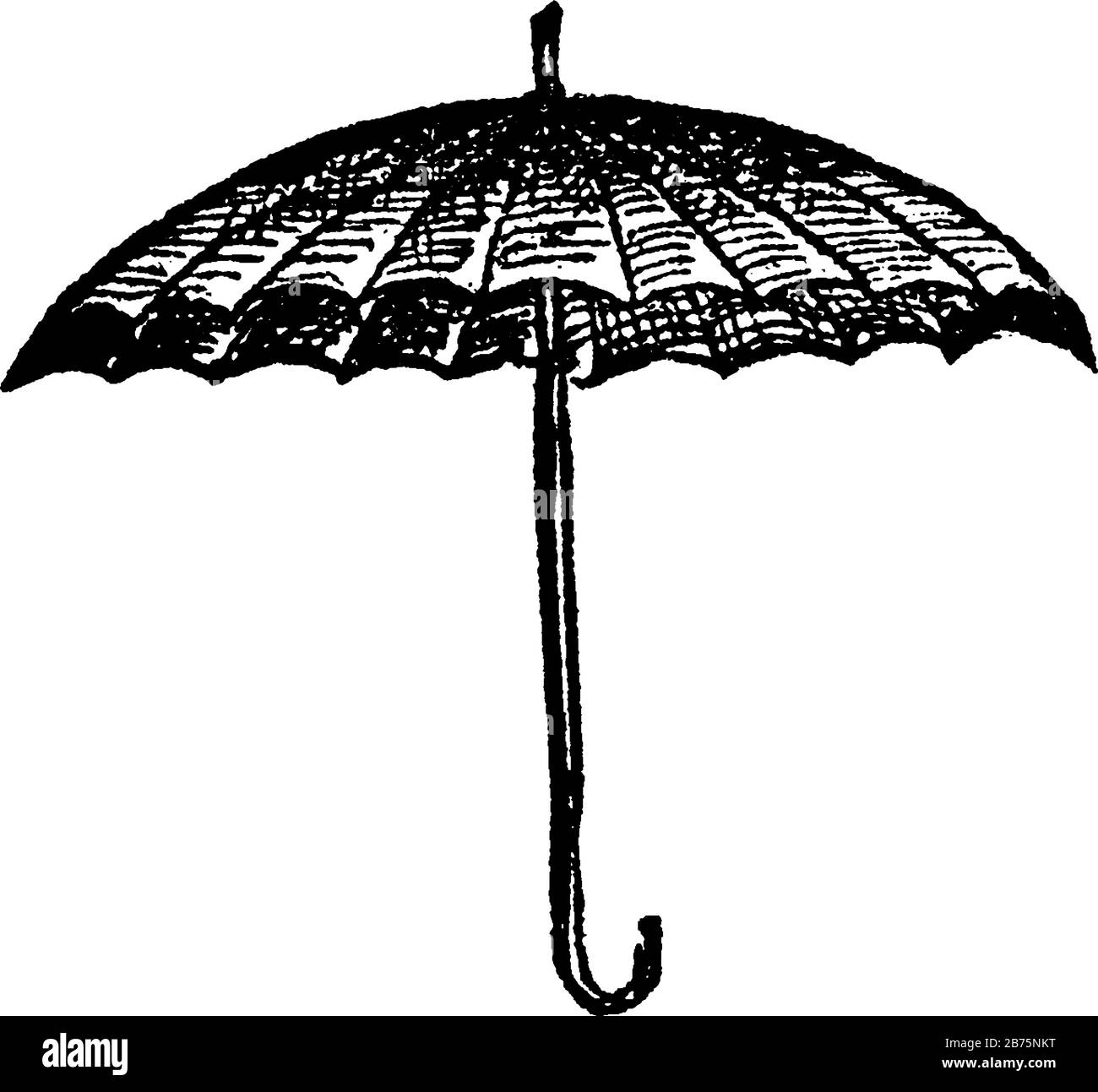 Umbrella is a shade or screen, vintage line drawing or engraving ...
