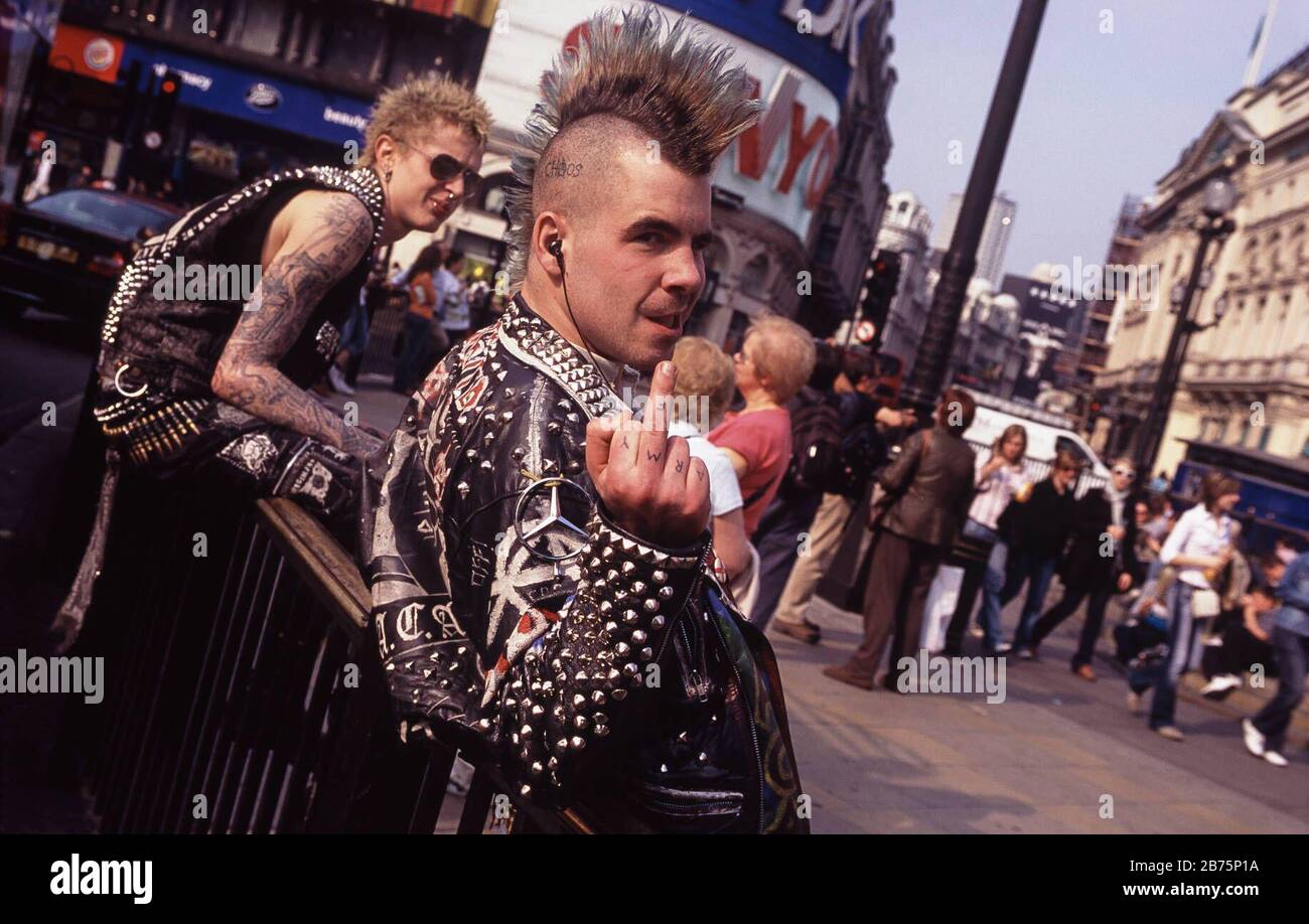12.04.2007, London, England, Europe - Punks at Piccadilly Circus in ...