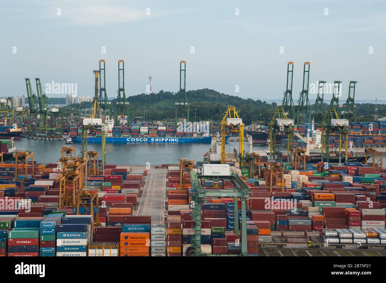 Brani Container Terminal Singapore High Resolution Stock Photography ...