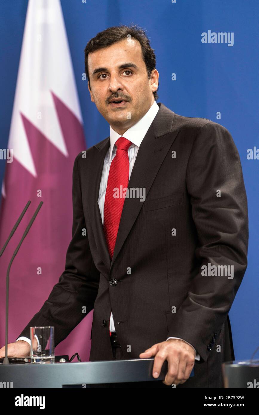 Tamim Bin Hamad Al Thani, Emir Of Qatar High Resolution Stock ...