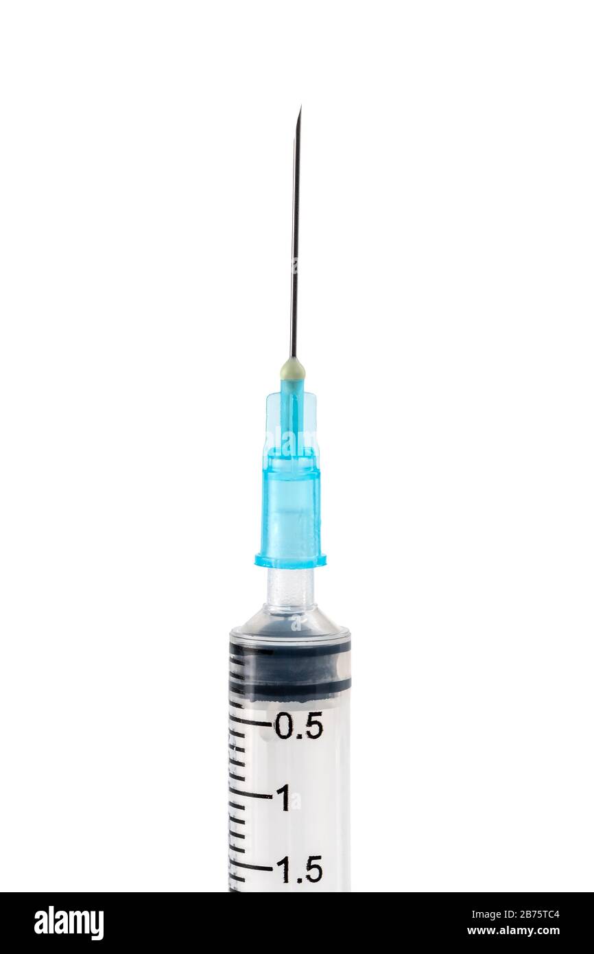 Standard design single use syringe isolated on white background Stock ...