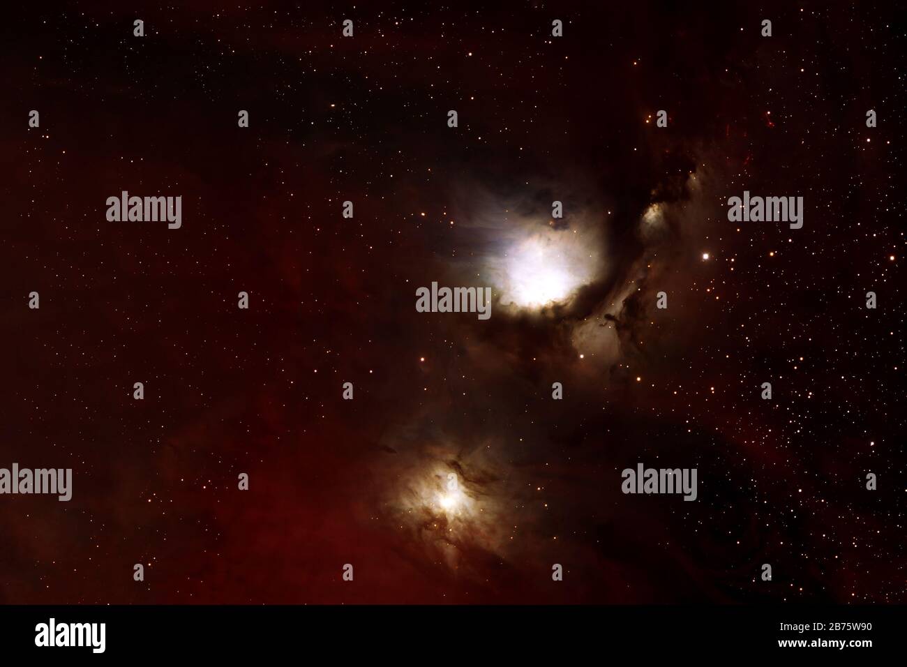 Dim space nebula with stars and light. Elements of this image furnished ...