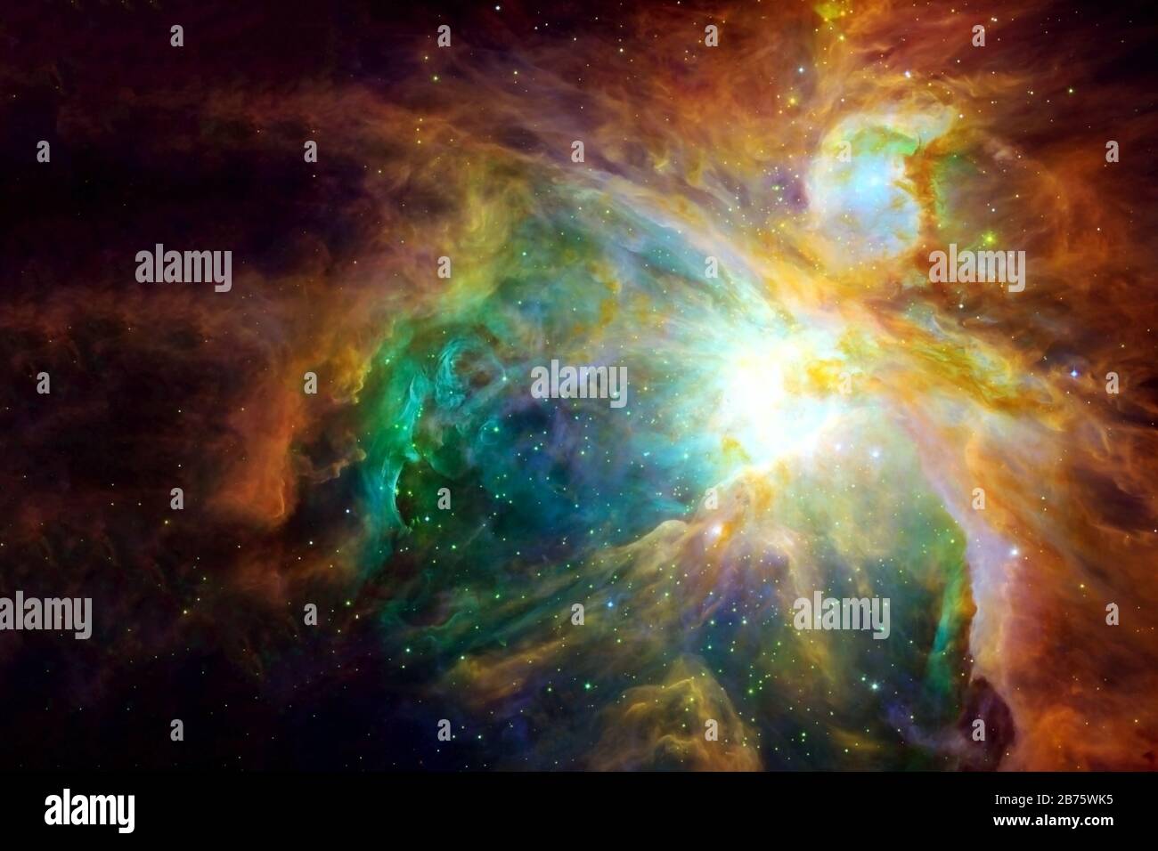 Beautiful space, colored, with stars and nebulae. Elements of this ...