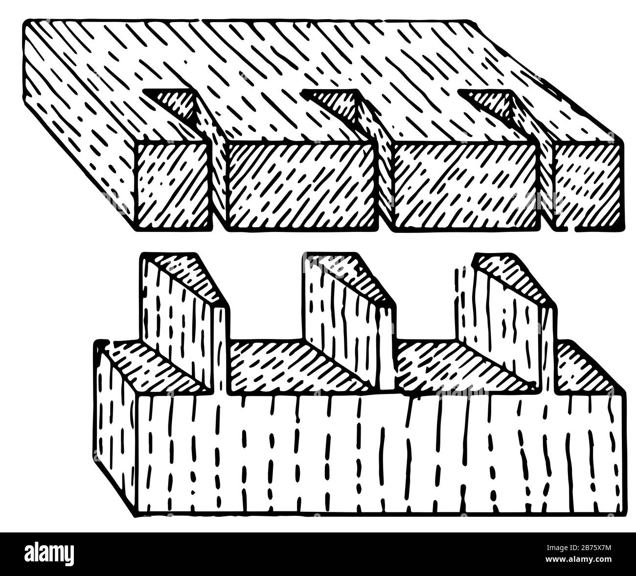 Dovetail joints Cut Out Stock Images & Pictures - Alamy