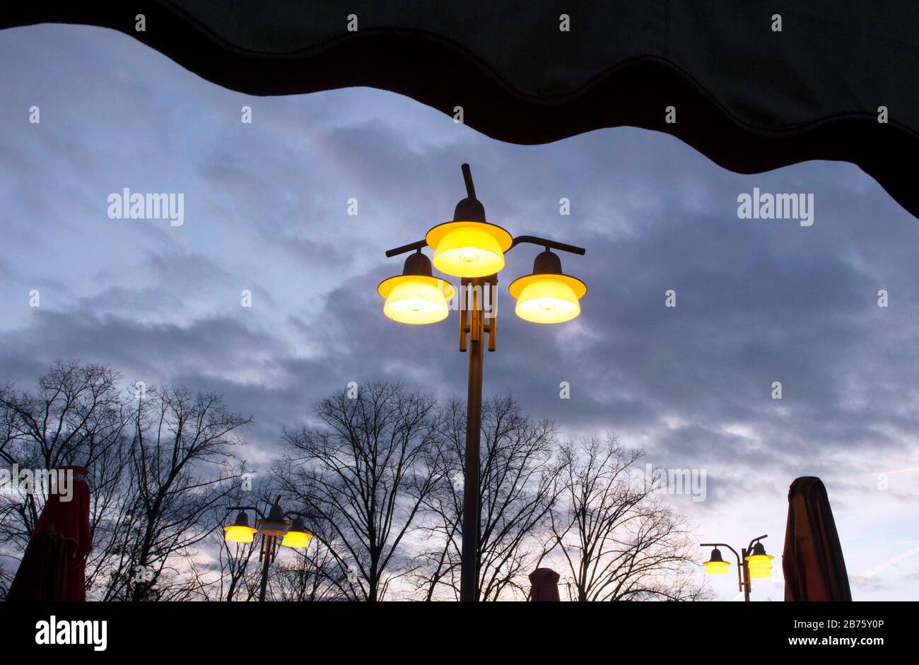 Modern energy-saving street lamp in the old garb, on 27.02.2017 ...