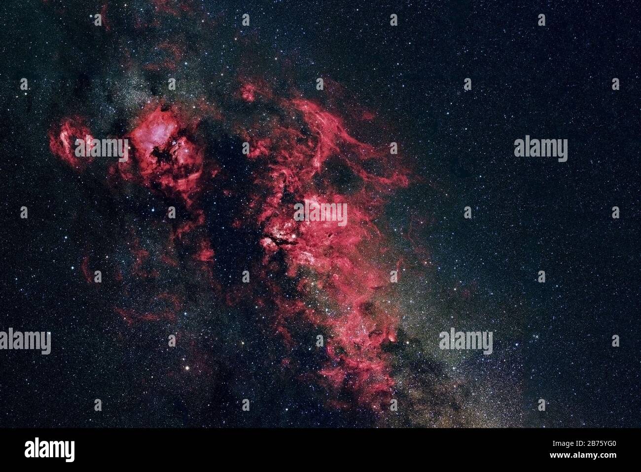 Unusual cosmic cloud of red. Elements of this image furnished by NASA ...