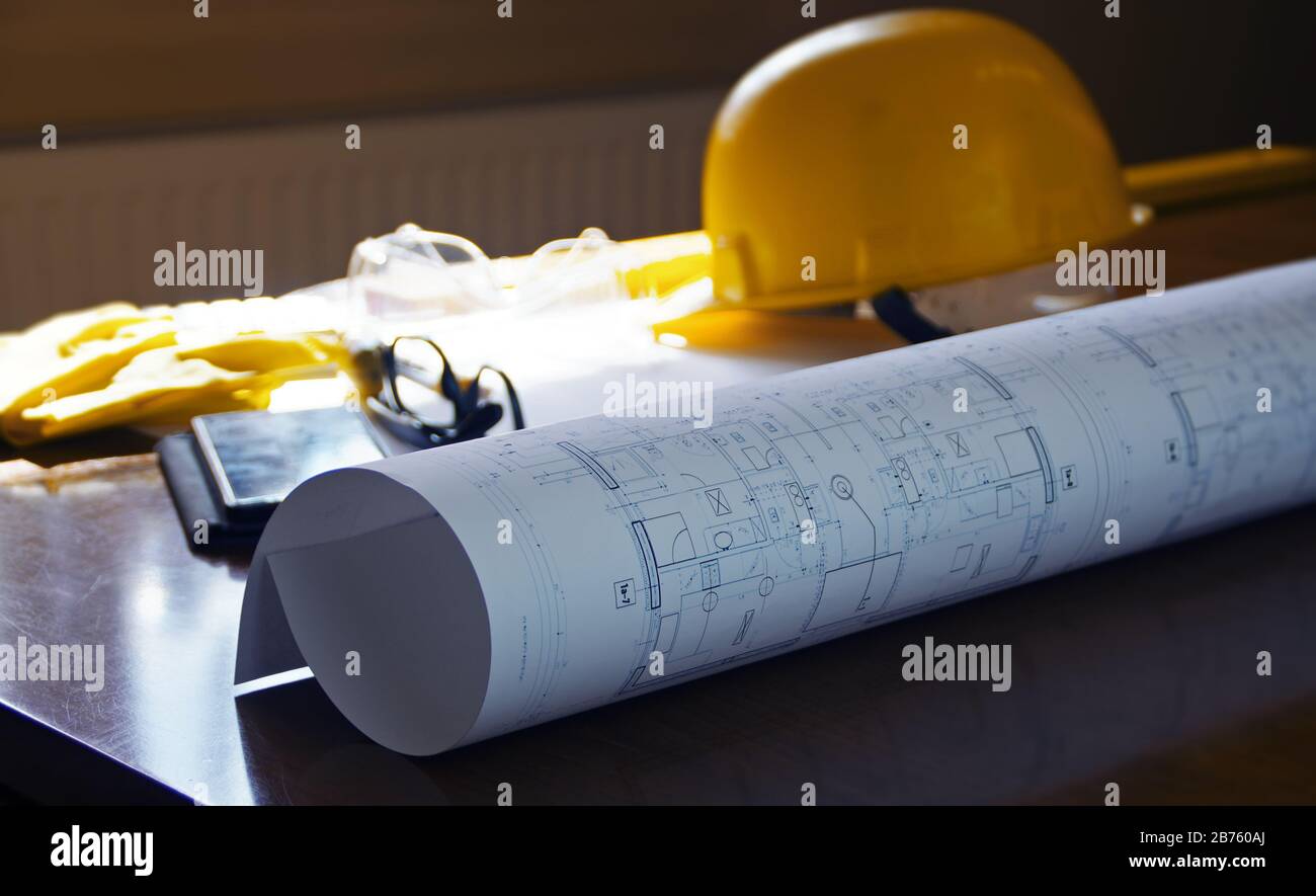 Engineer or construction manager office. Building and construction ...
