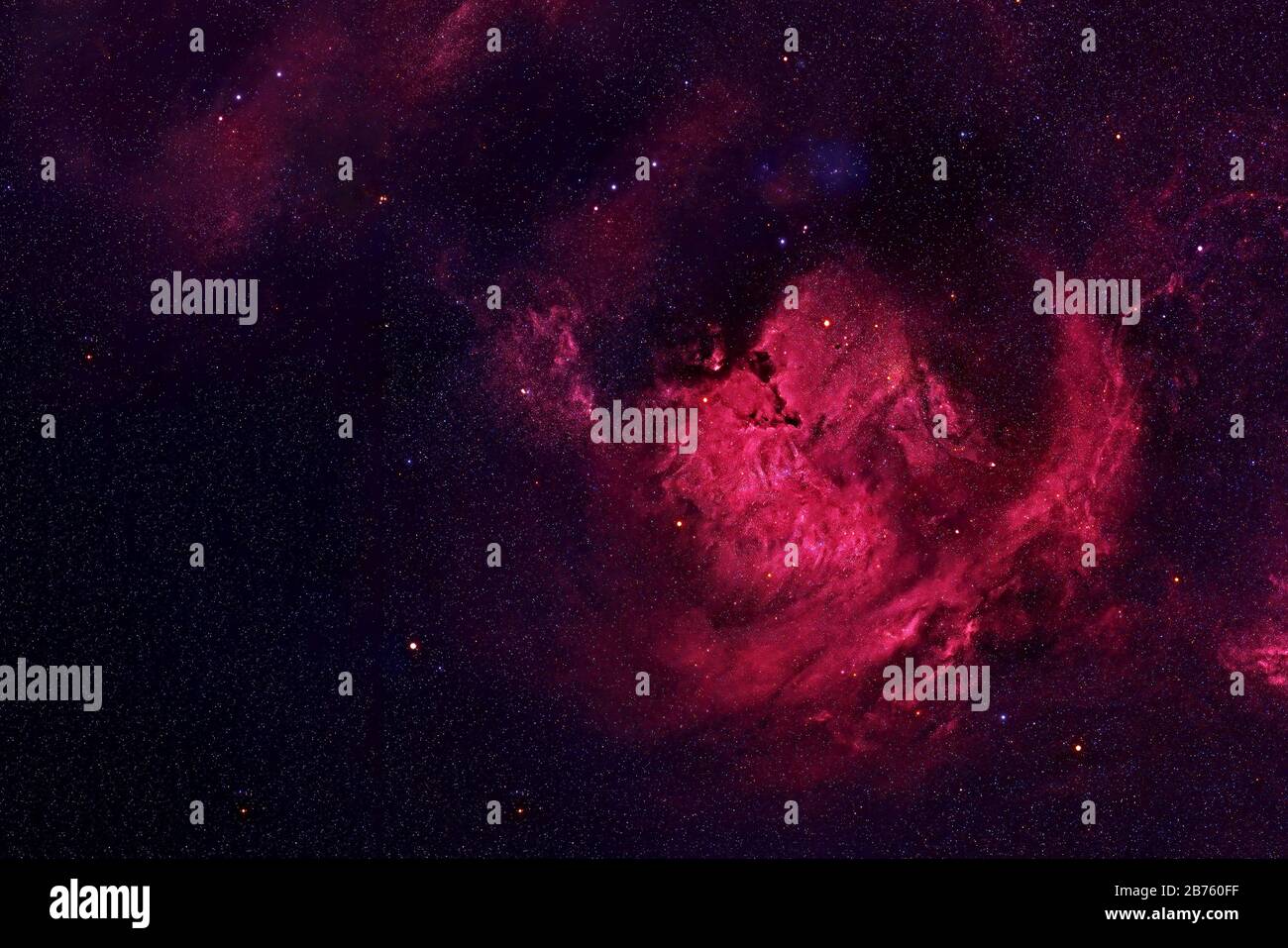Beautiful galaxy of red color with stars. Elements of this image were ...