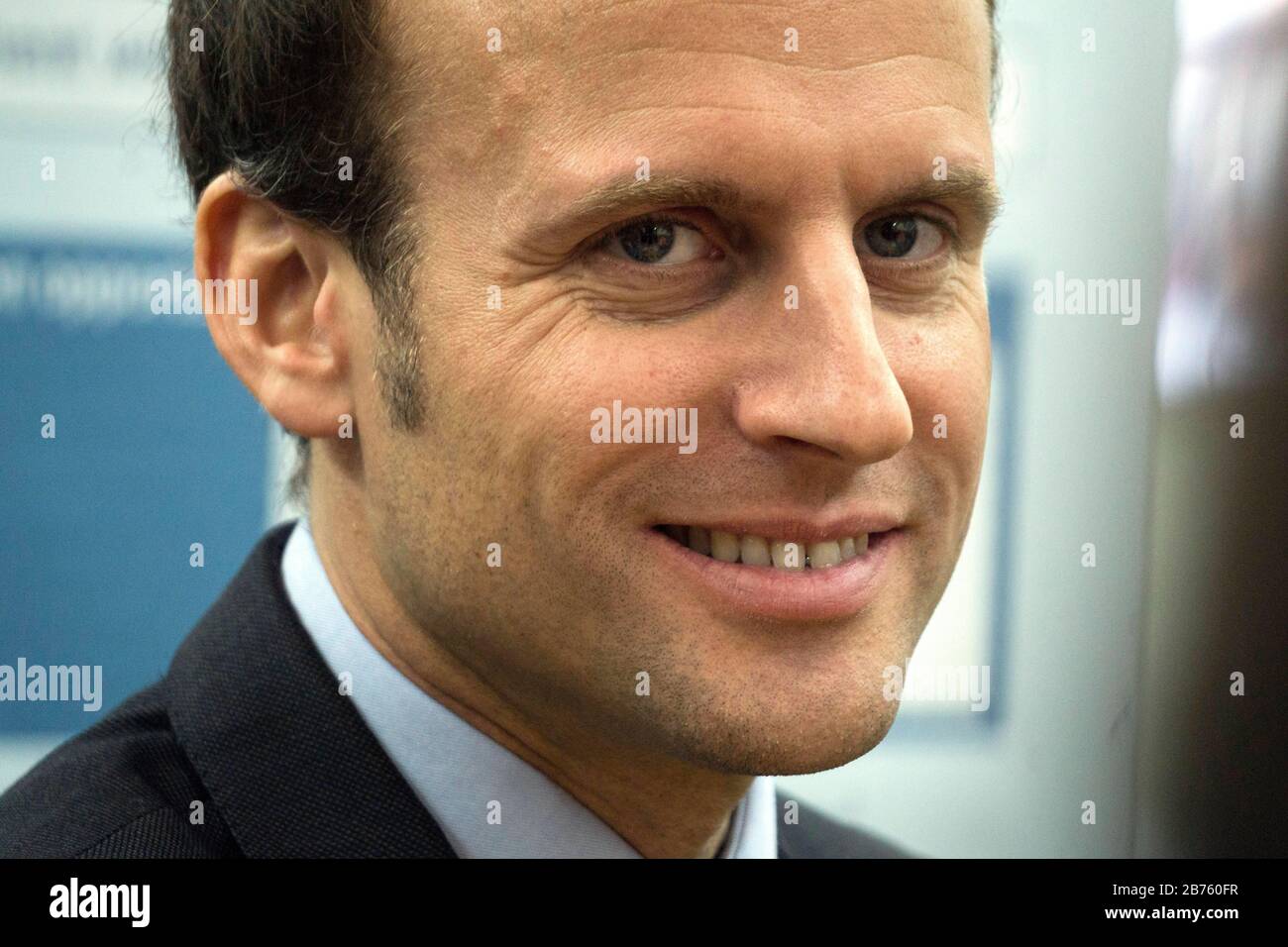 The French independent presidential candidate Emmanuel Macron on 10.01. ...