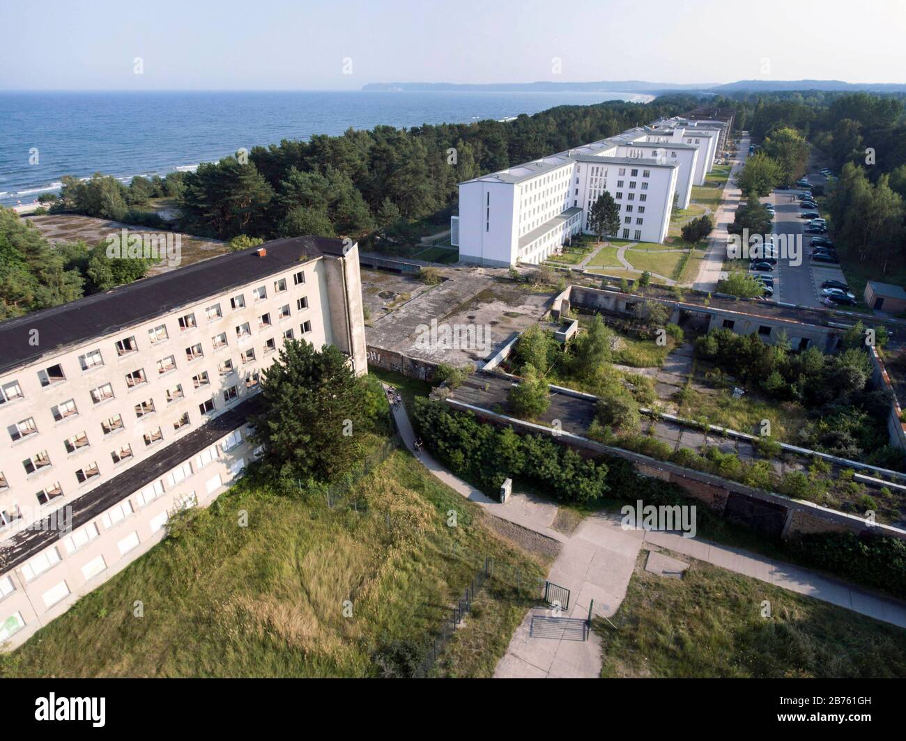 Aerial view of Prora, the four kilometre long seaside resort on 13.09. ...