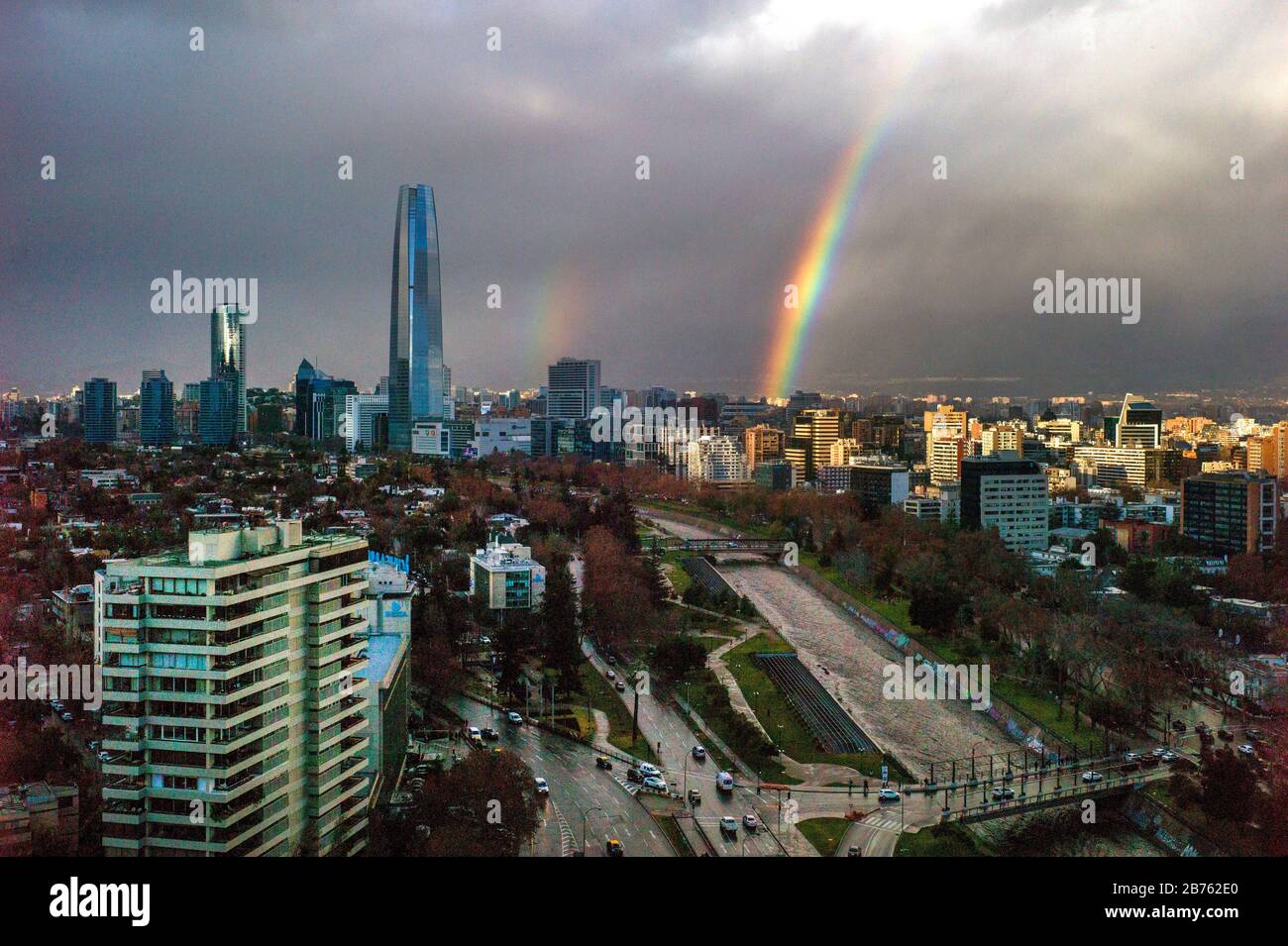 Tallest Building In Santiago High Resolution Stock Photography and ...