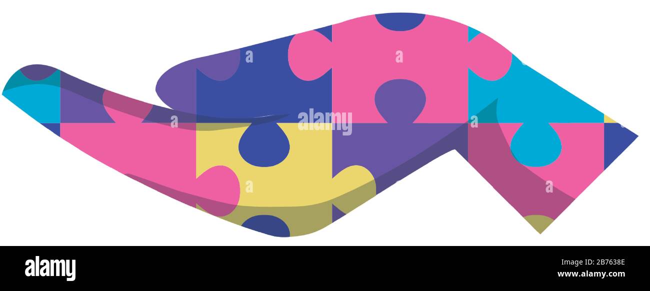 hand of puzzle pieces icons Stock Vector Image & Art - Alamy